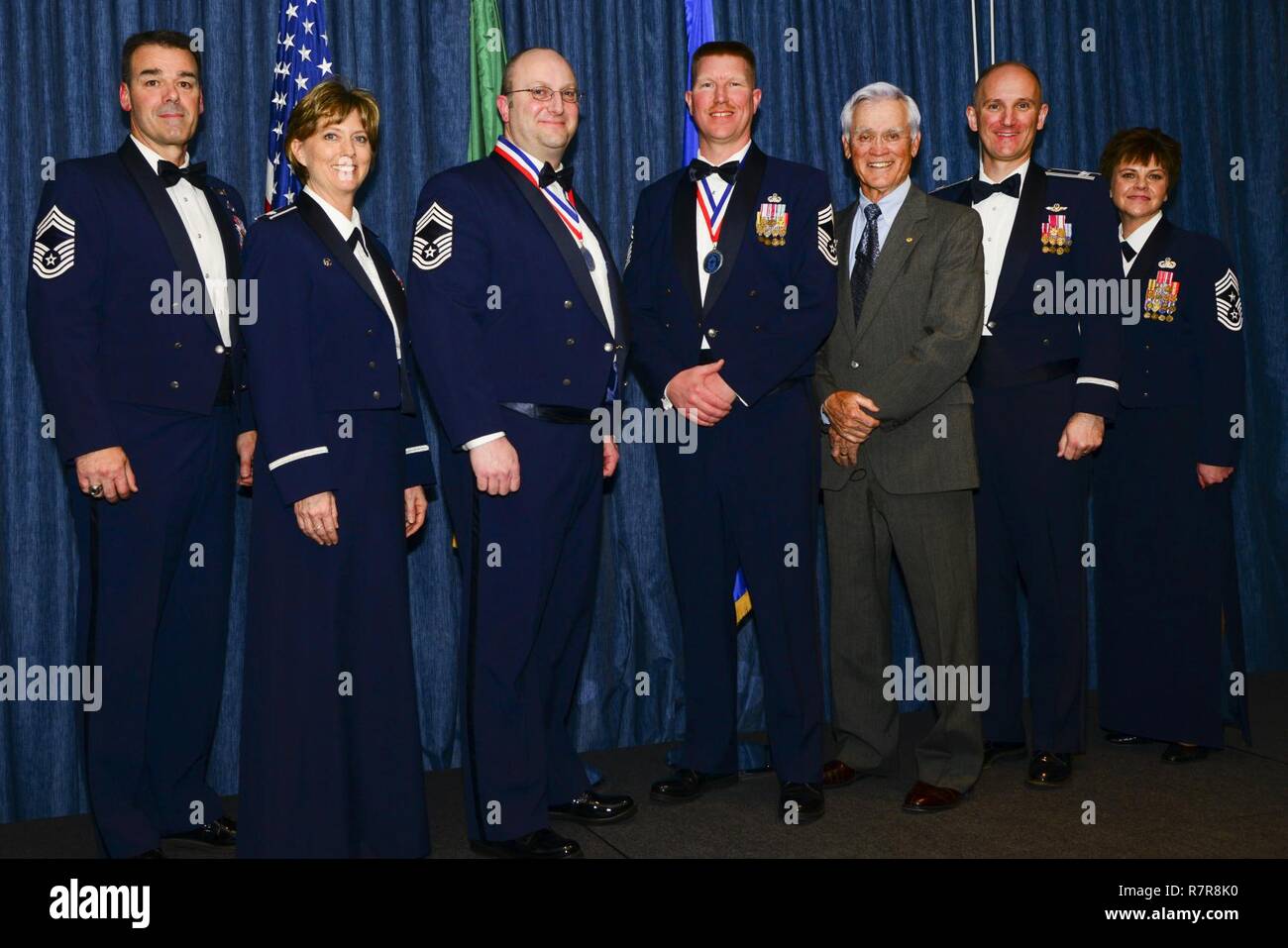 Fairchild leadership and Retired Lt. Col. Barry Bridger, a survivor of ...