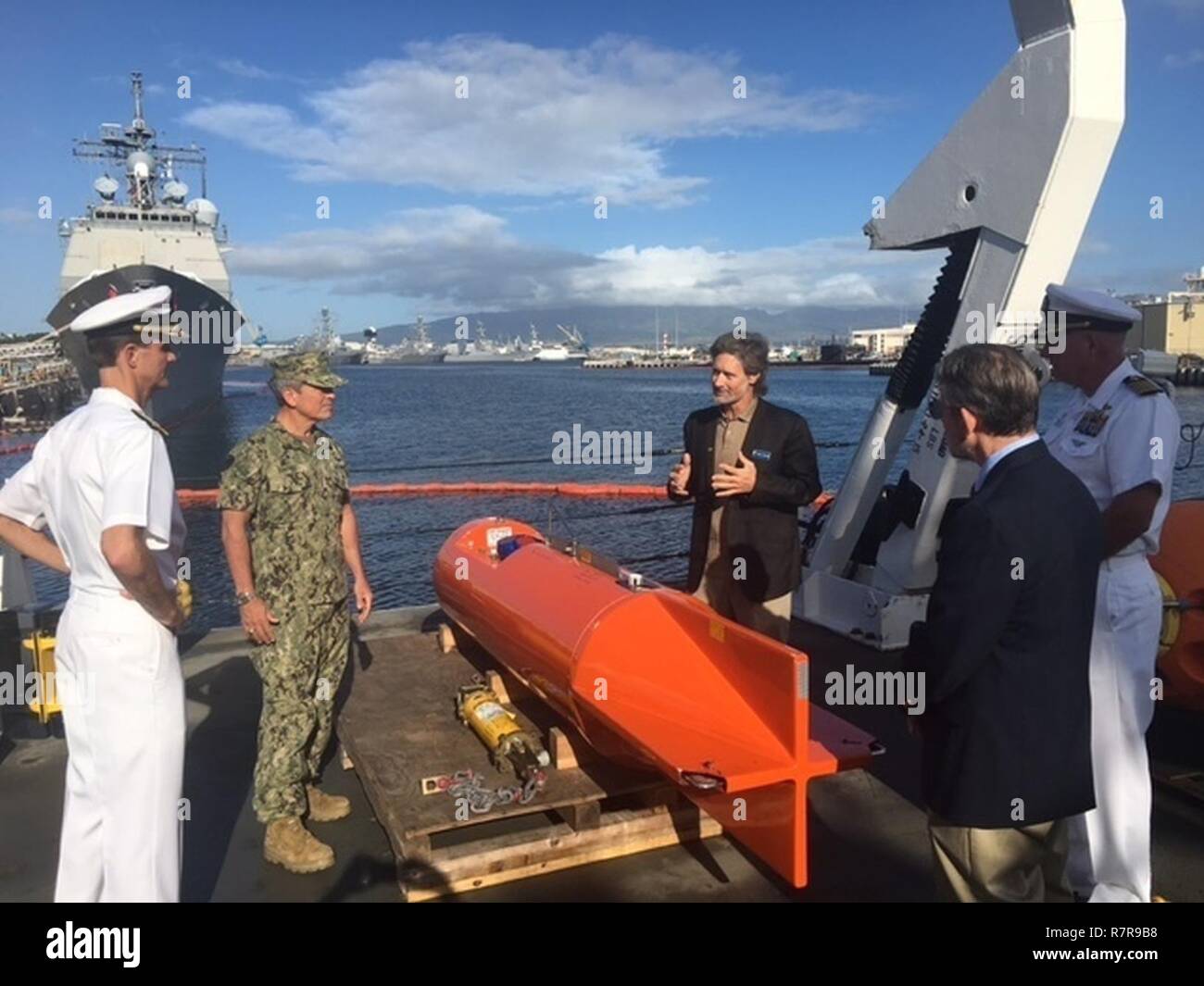 Naval Oceanographic Office Physical Scientist Craig Cumbee briefs ...