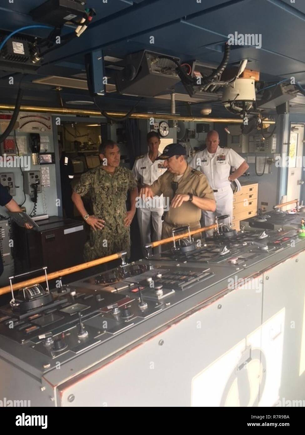 USNS Pathfinder Capt. Thomas Pearse-Drance explains bridge operations ...