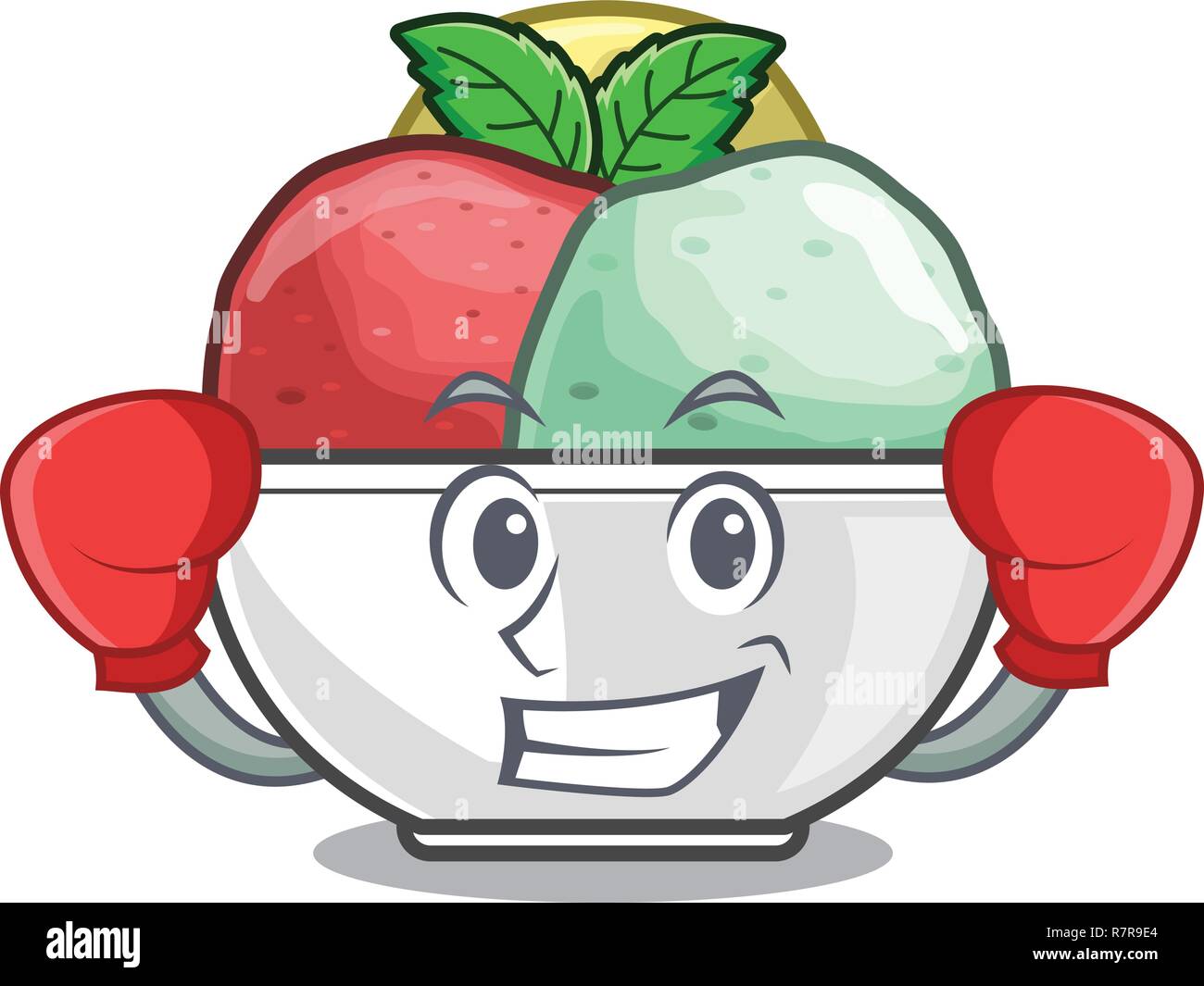Boxing sorbet ice cream in cup cartoon Stock Vector Image & Art - Alamy