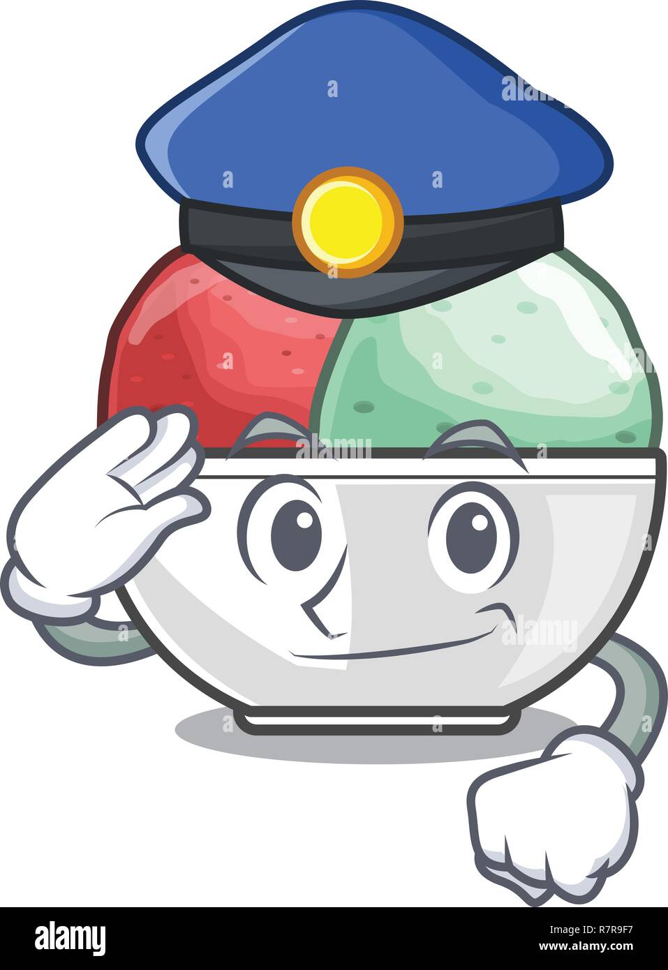 Police sorbet ice cream in cup cartoon Stock Vector Image & Art - Alamy