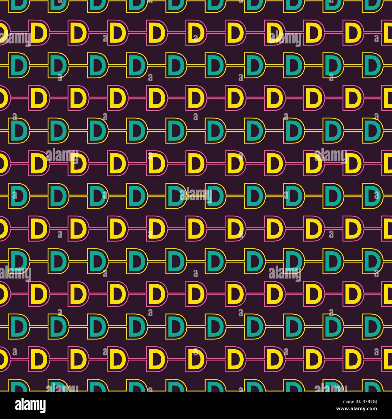 Alphabet letter D vector seamless pattern Stock Vector Image & Art - Alamy