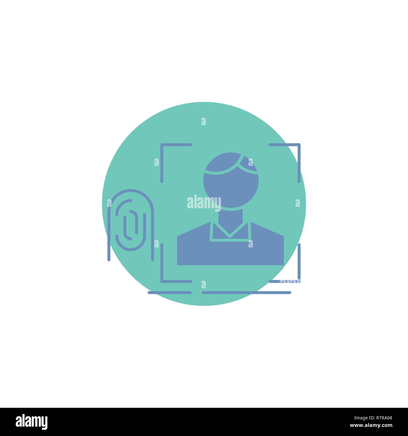 Finger Fingerprint Recognition Scan Scanning Glyph Icon Stock