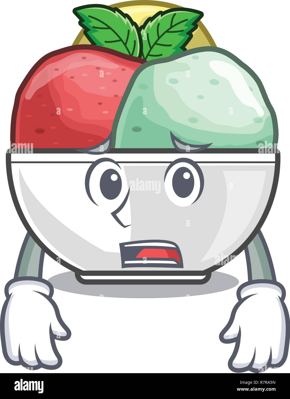 Melon ice cream scoop Stock Vector Images - Alamy