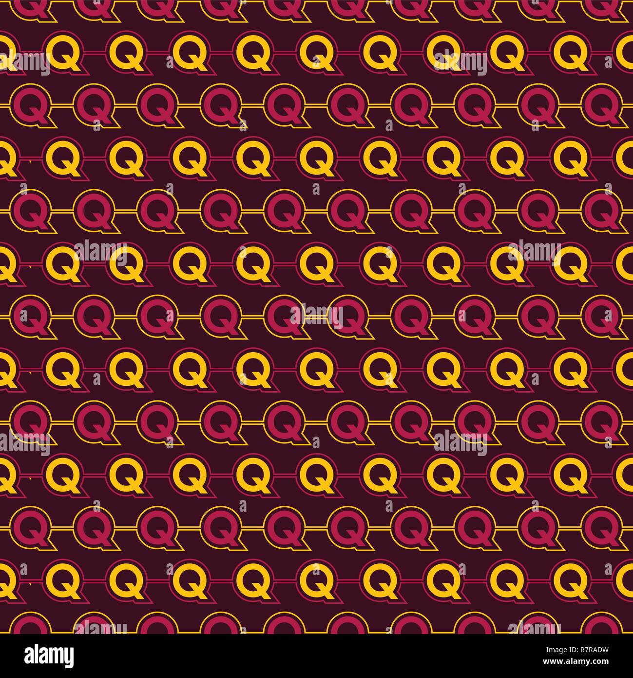 Alphabet letter Q vector seamless pattern Stock Vector Image & Art - Alamy