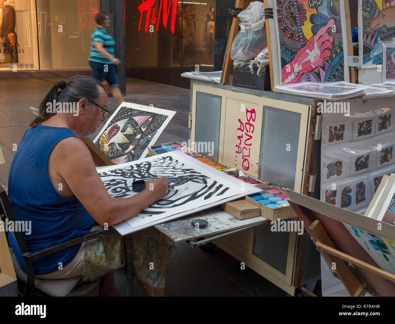 pedestrian area Knez Mihailova, Belgrade, Serbia, Europe Stock Photo ...