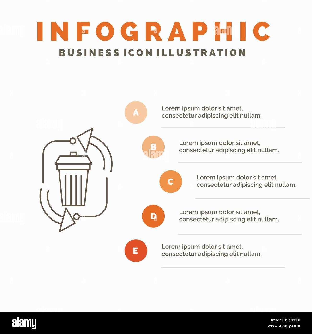 Rubbish container plastic waste infographic hi-res stock photography ...