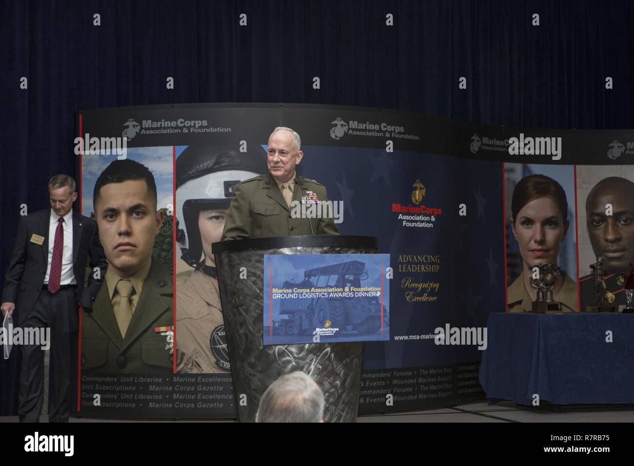U.S. Navy Rear Adm. Brent W. Scott, chaplain of the Marine Corps, gives ...