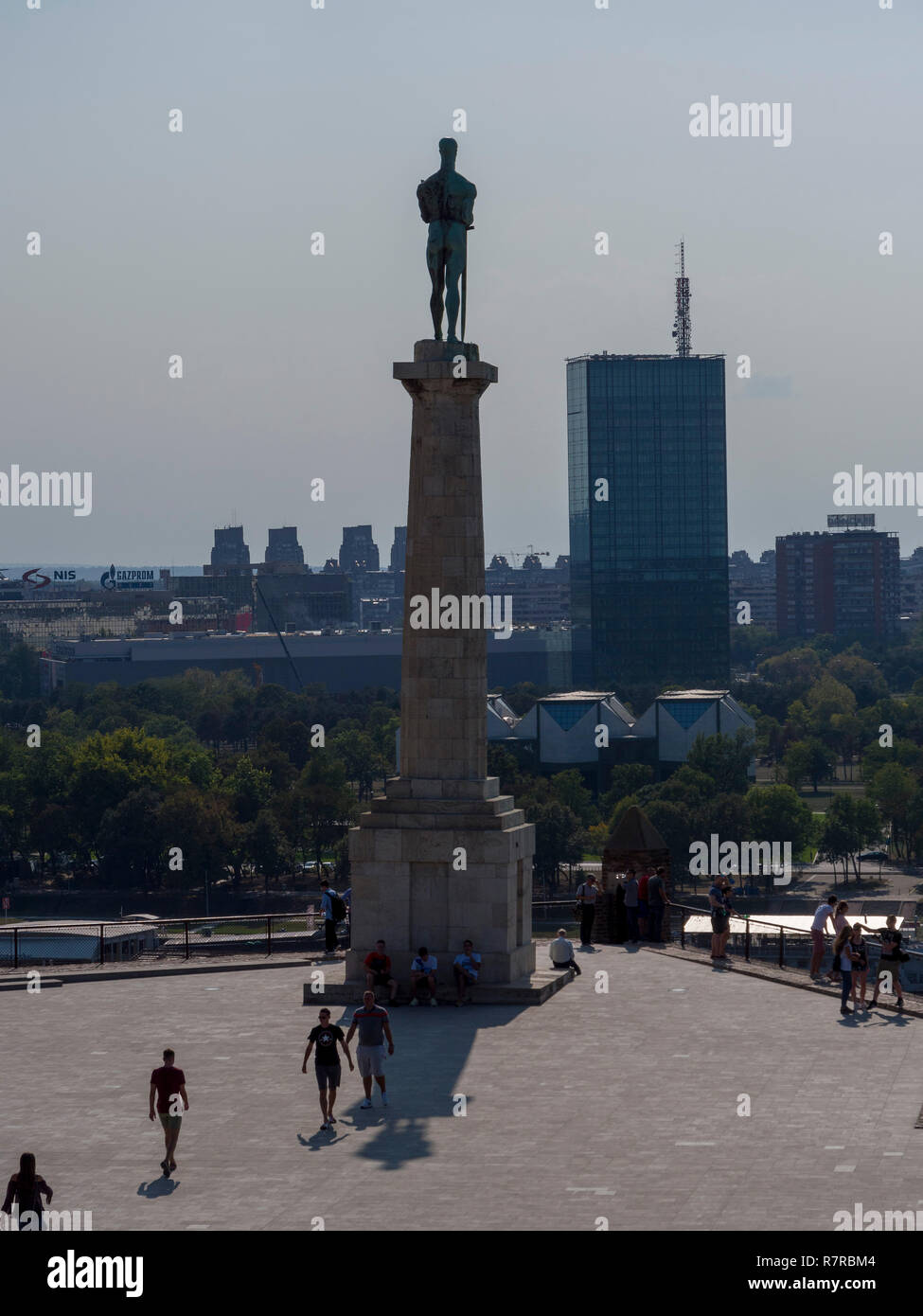 Kings Gate, Statue of the Victor Pobednik in the fortress Kalemegdan ...