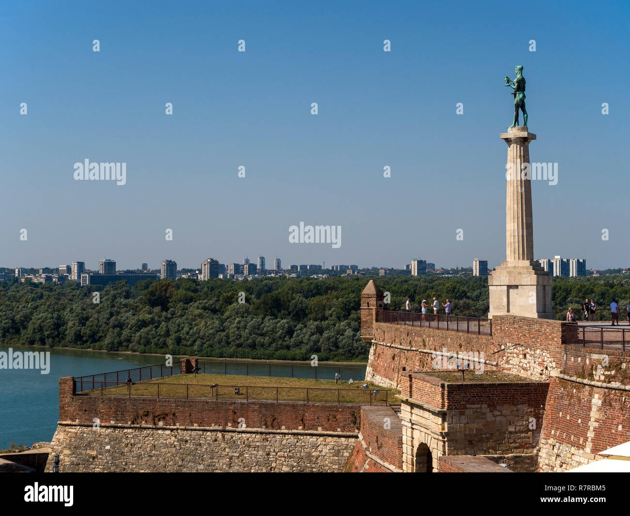 Kings Gate, Statue of the Victor Pobednik in the fortress Kalemegdan ...