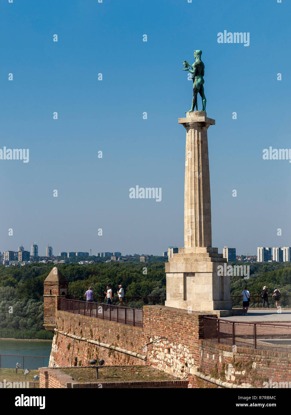 Kings Gate, Statue of the Victor Pobednik in the fortress Kalemegdan ...