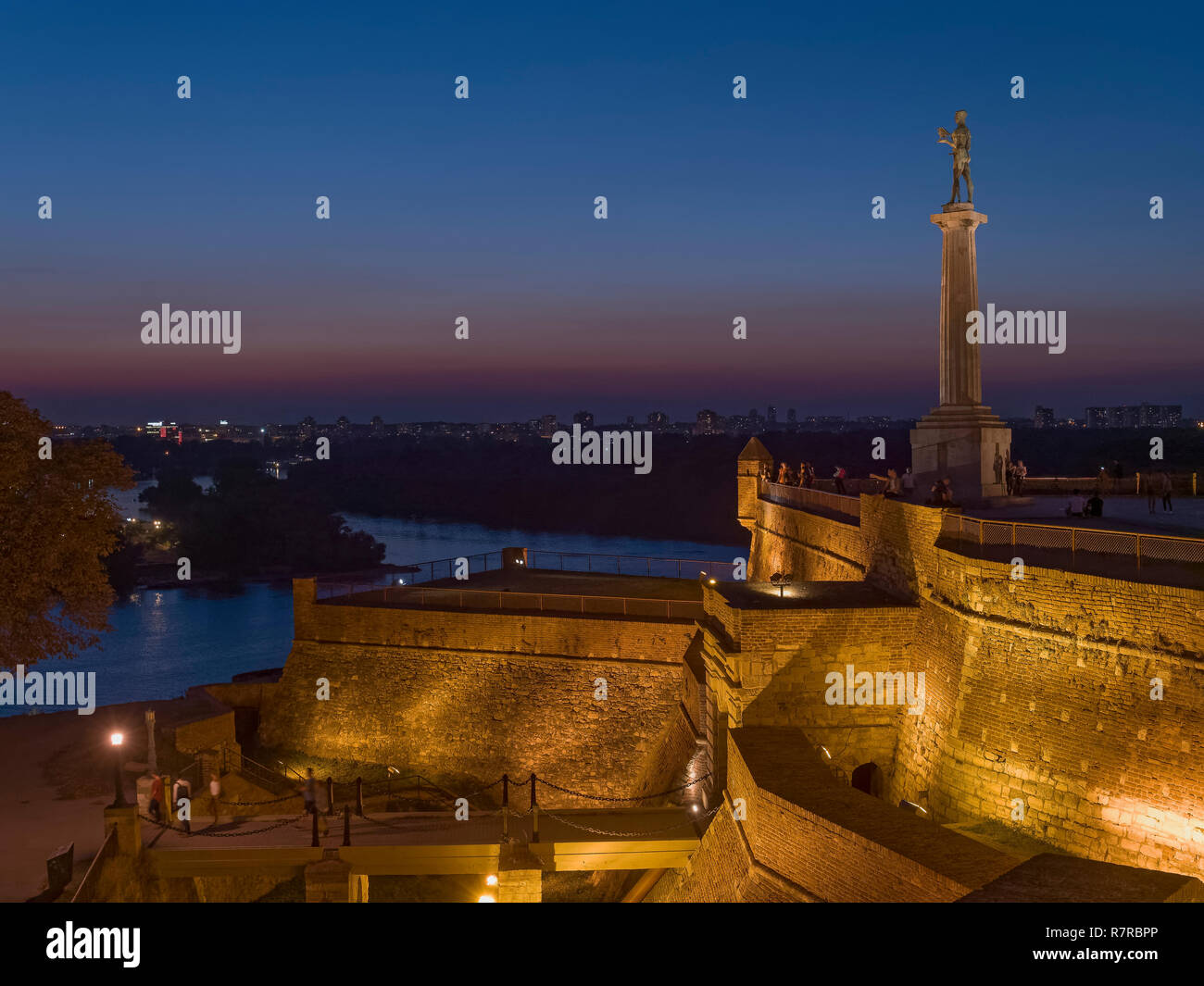 Kings Gate, Statue of the Victor Pobednik in the fortress Kalemegdan ...