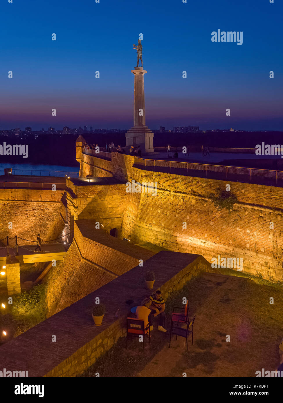 Kings Gate, Statue of the Victor Pobednik in the fortress Kalemegdan ...