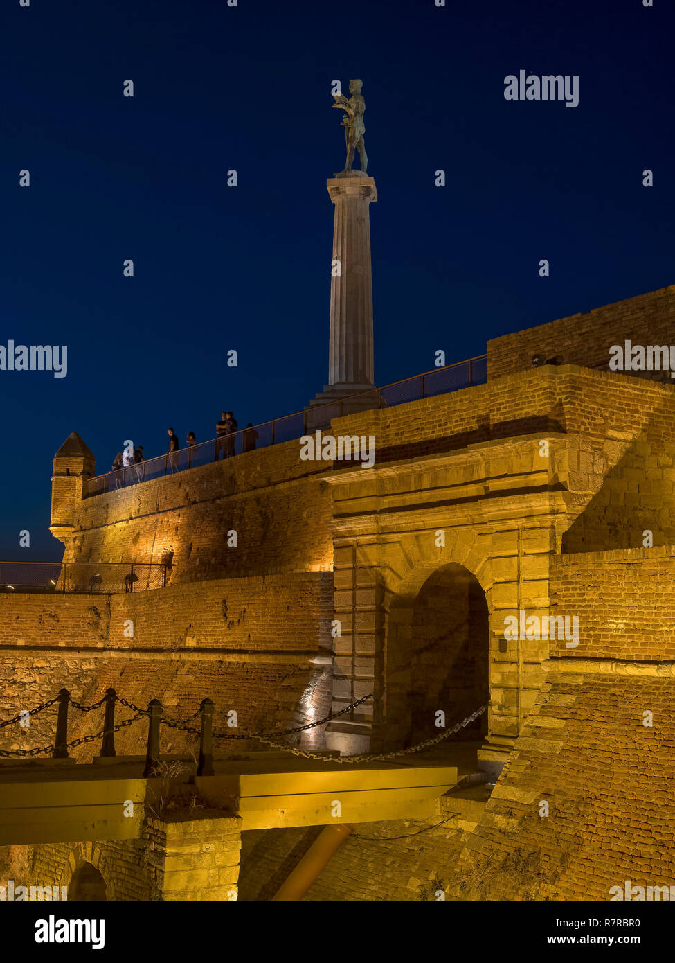 Kings Gate, Statue of the Victor Pobednik in the fortress Kalemegdan ...