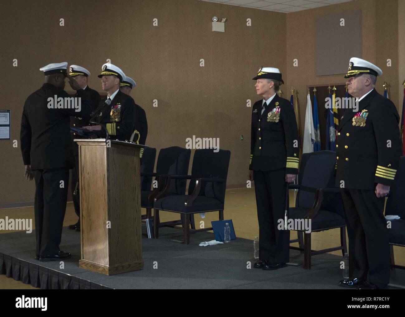 WASHINGTON (March 31, 2017) Vice Adm. Dixon Smith receives his personal ...
