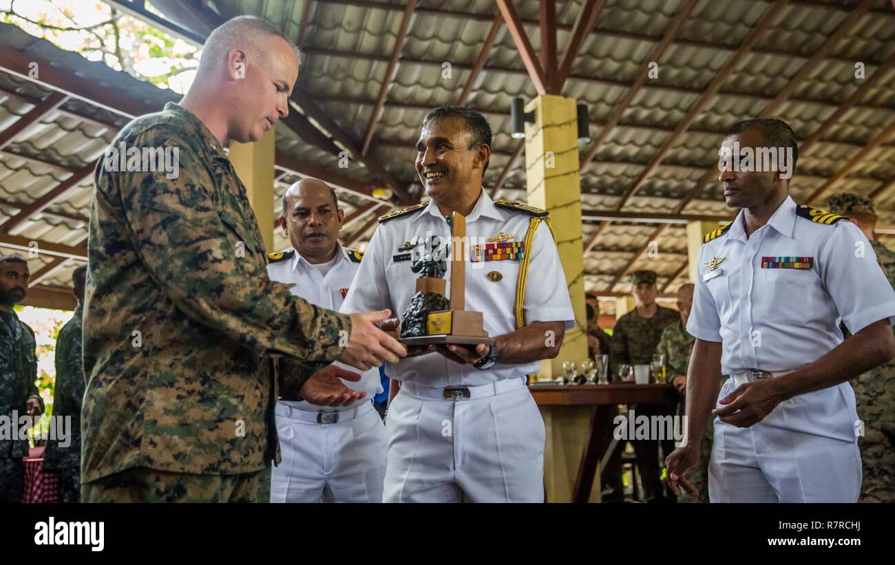 WELISARA NAVAL BASE, Sri Lanka (March 30, 2017) U.S. Marine Lt. Col ...