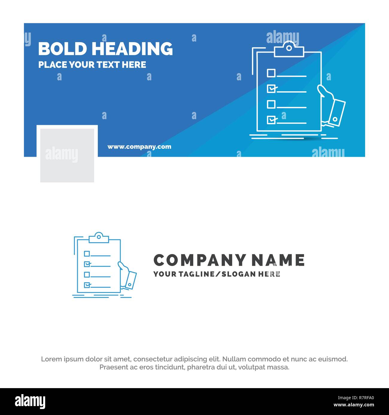 Blue Business Logo Template for checklist, check, expertise, list ...