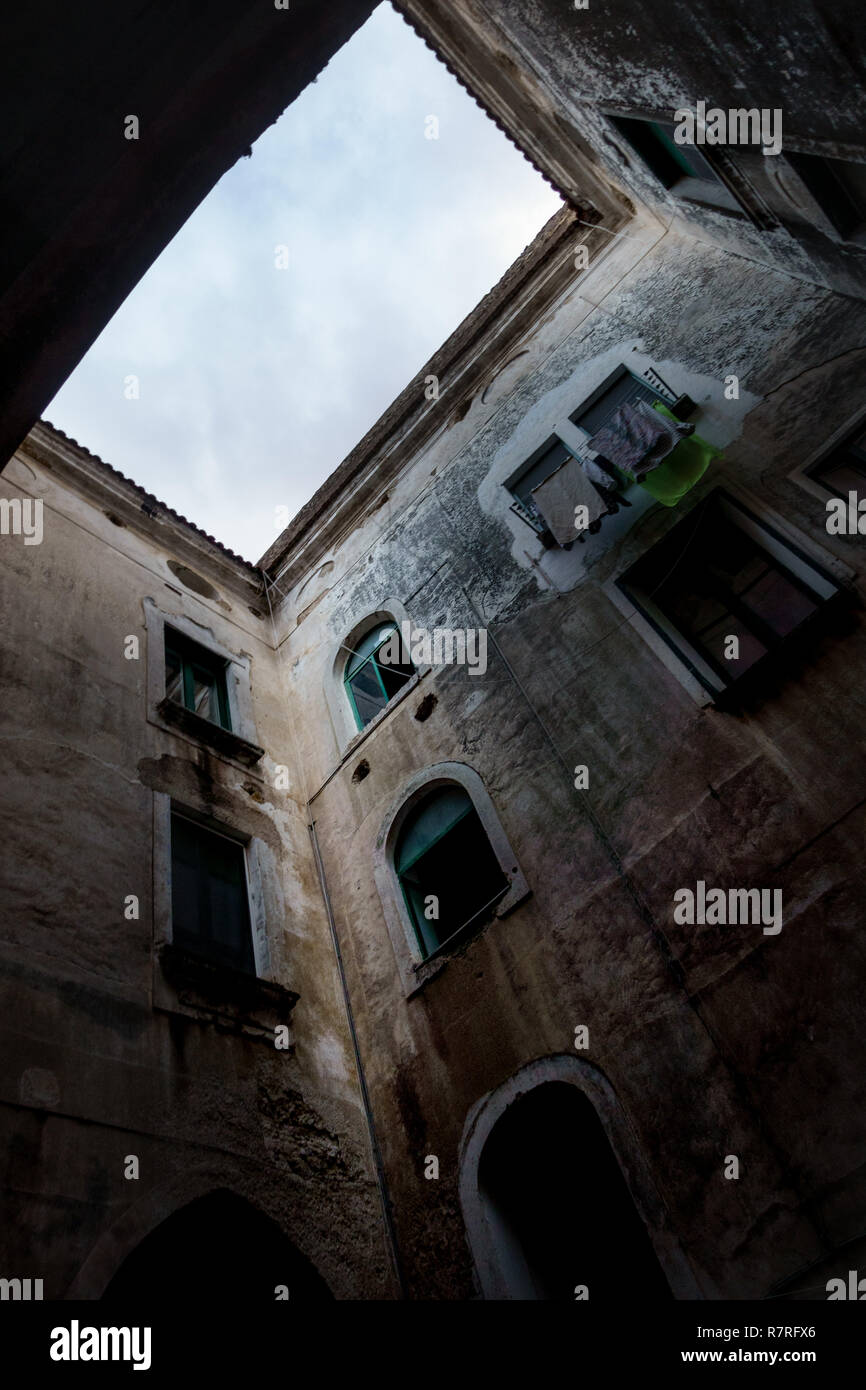 Low angle view of old building Stock Photo - Alamy