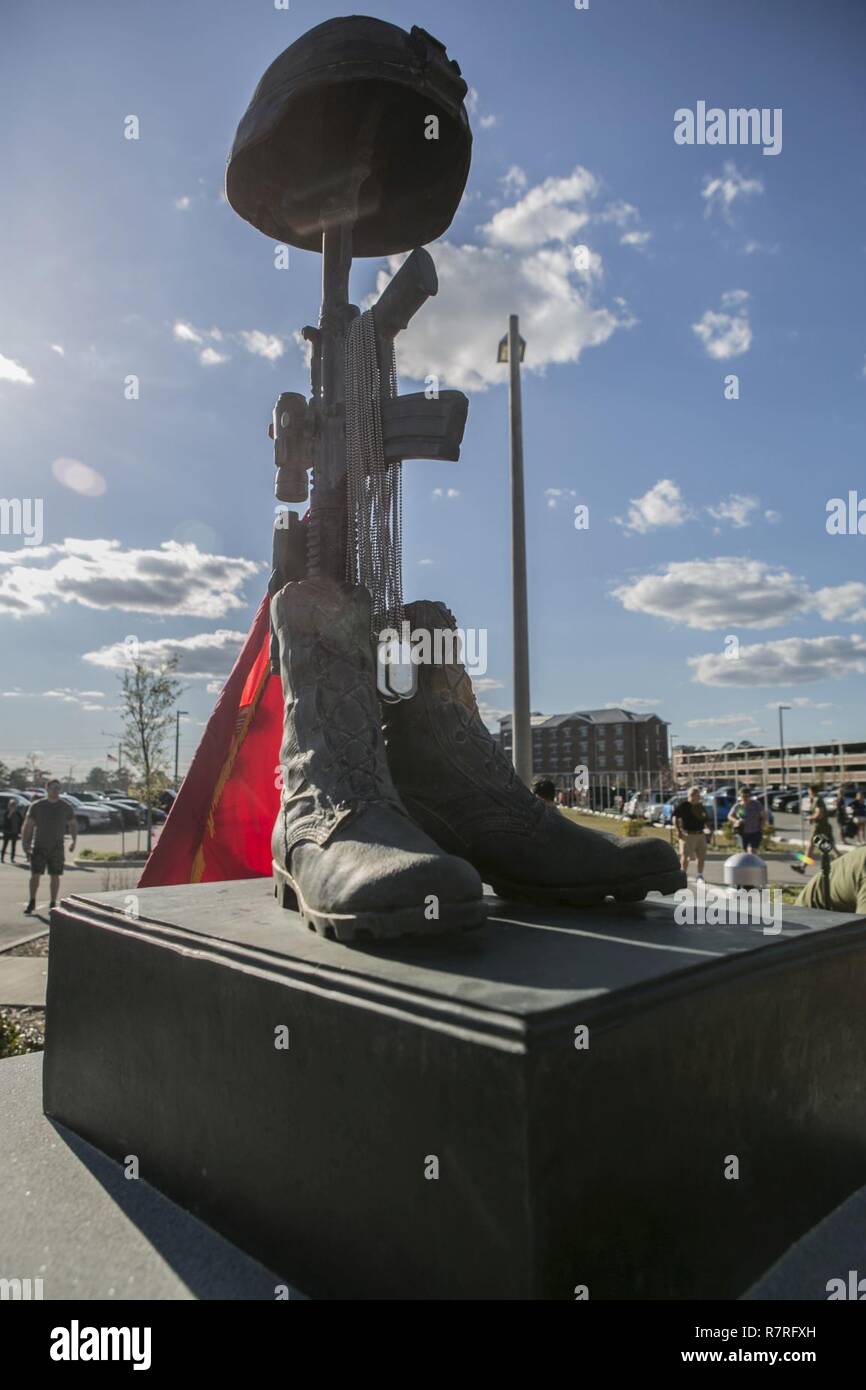 A memorial of the 29 U.S. Marines with Combat Engineer Battalion (CEB ...