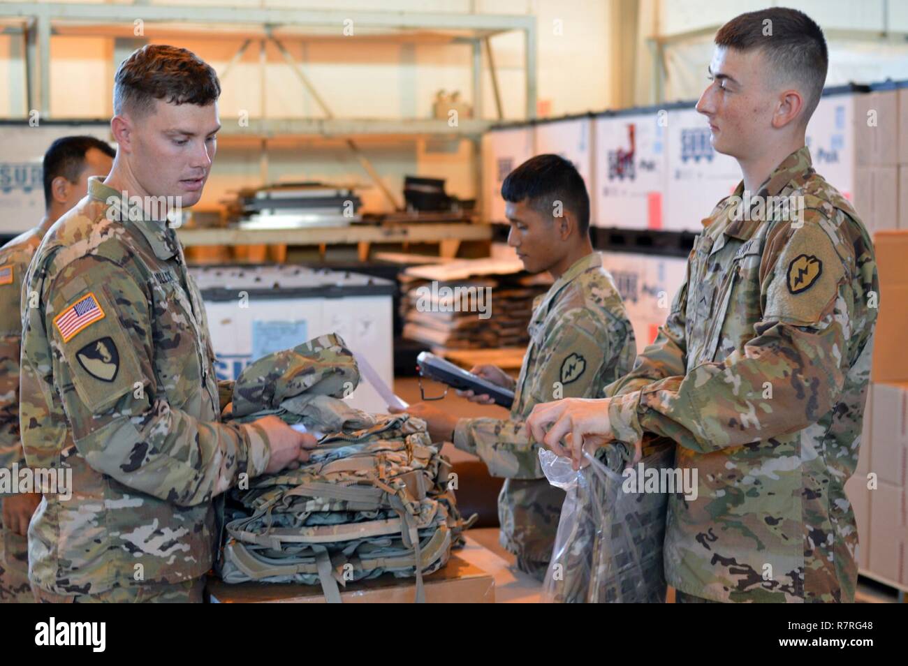 Sgt. Michael Pollock (left), assigned to the 3rd Brigade Combat Team ...