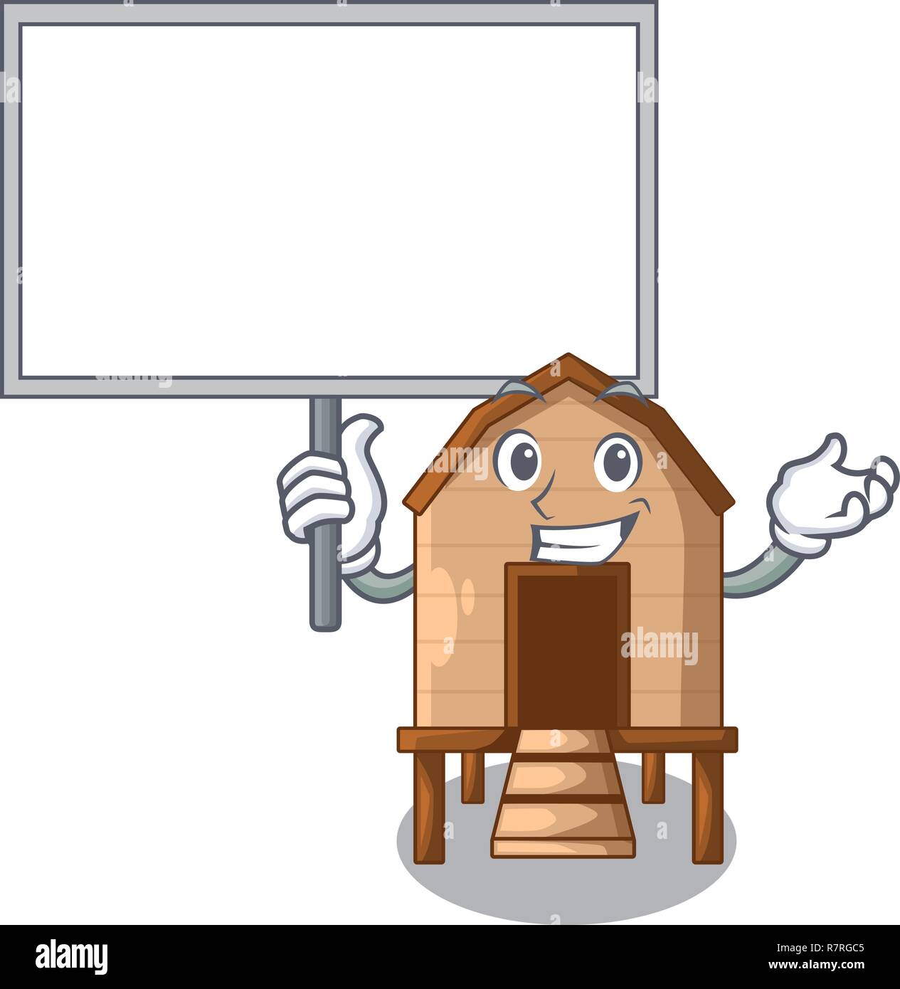 Bring board cartoon chicken the in coop shape Stock Vector Image & Art ...