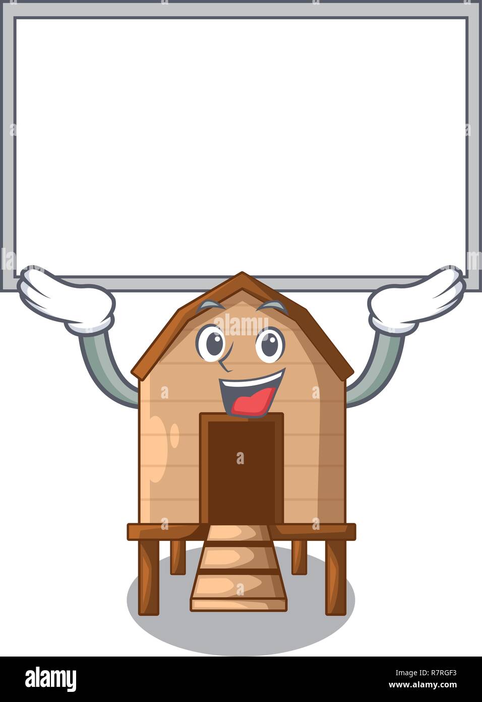 Up board cartoon chicken the in coop shape Stock Vector Image & Art - Alamy
