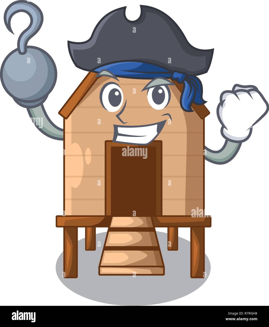 Pirate cartoon chicken the in coop shape Stock Vector Image & Art - Alamy