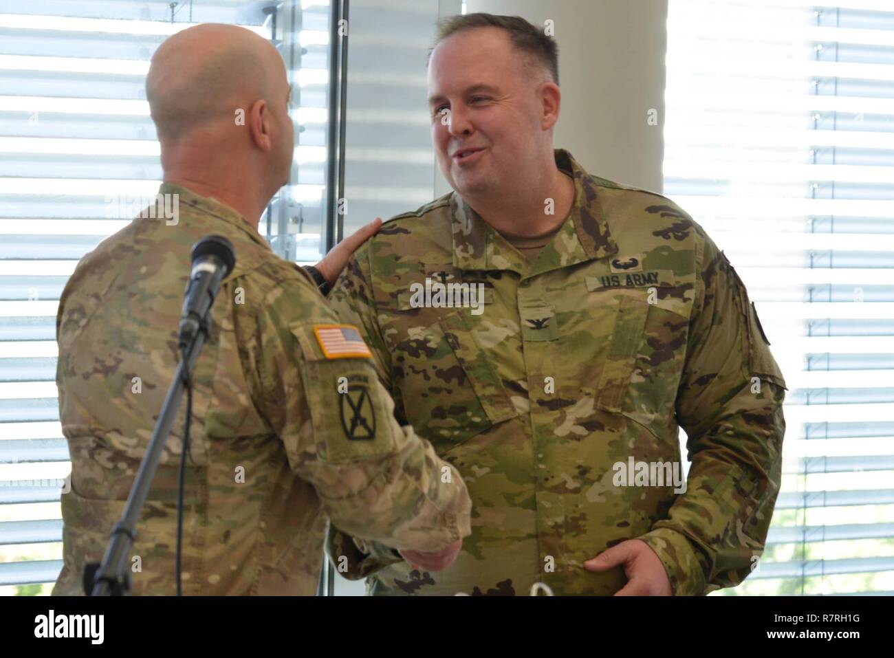 U.S. Army Col. Tom Matsel (left), assigned to the 7th Army Training ...
