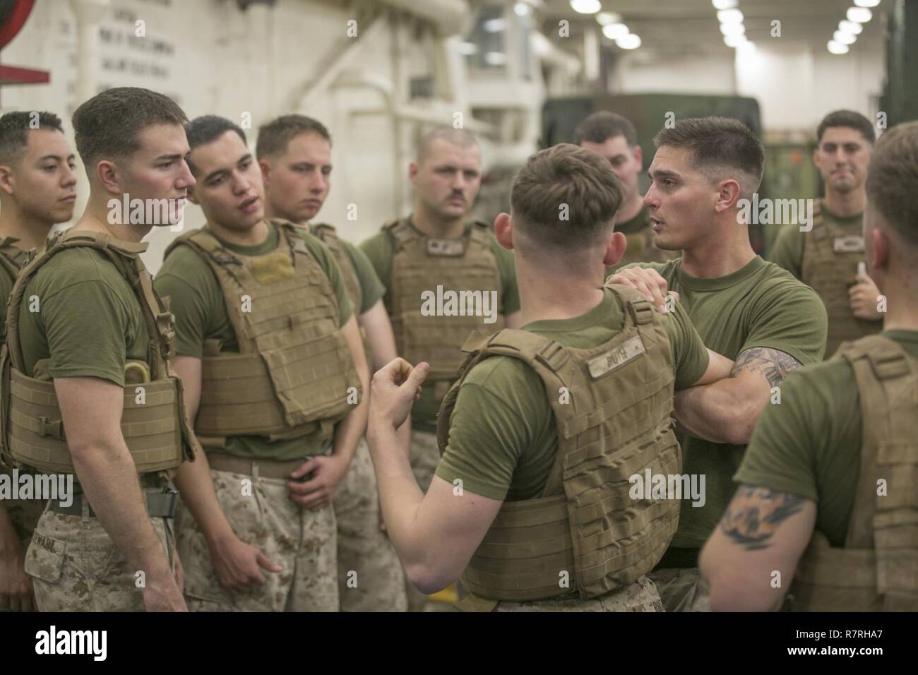 USS SOMERSET, At Sea (March 27, 2017) U.S. Marine Sgt. Scott Ingram ...