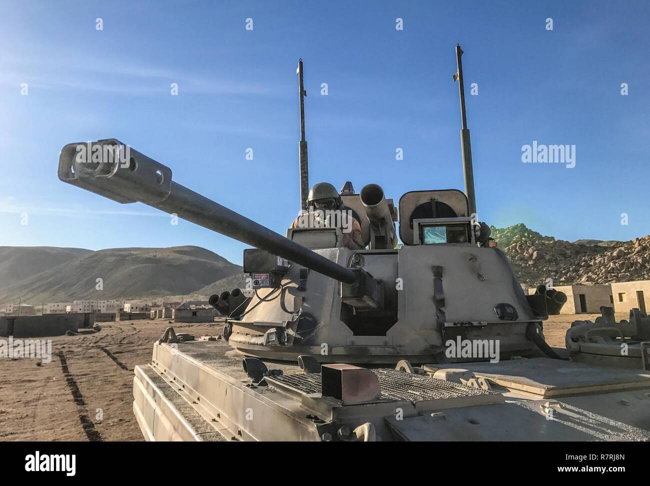 FORT IRWIN, Calif. – An OPFOR Surrogate Vehicle from Easy Troop, 2nd ...