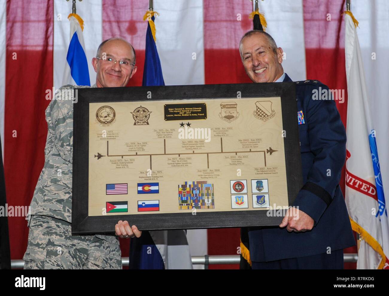 United States Air Force Brig. Gen. Jerome Limoge presents United States ...