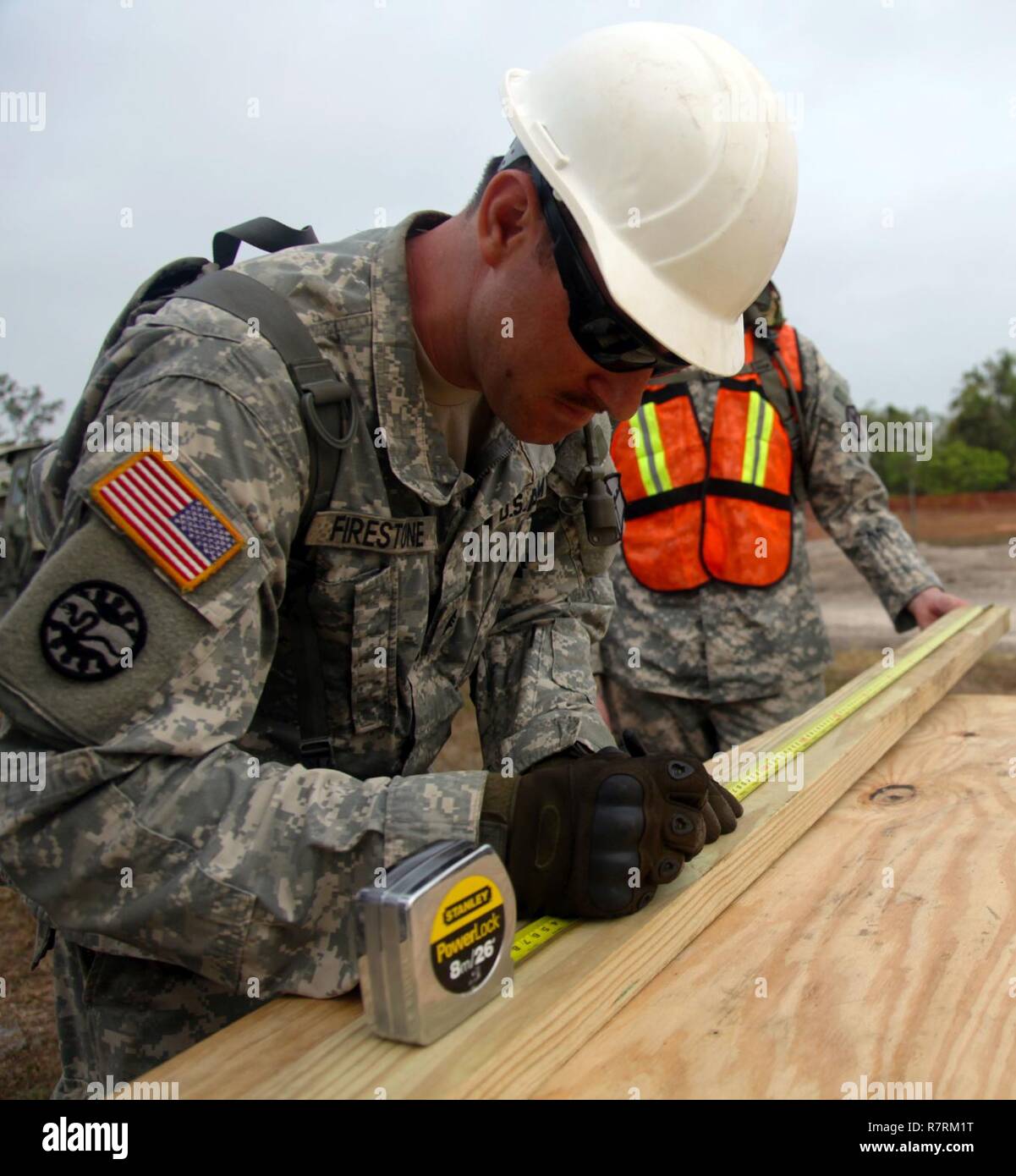 Sgt. Ramon Firestone, an engineer with the 672nd Engineer Company, an ...