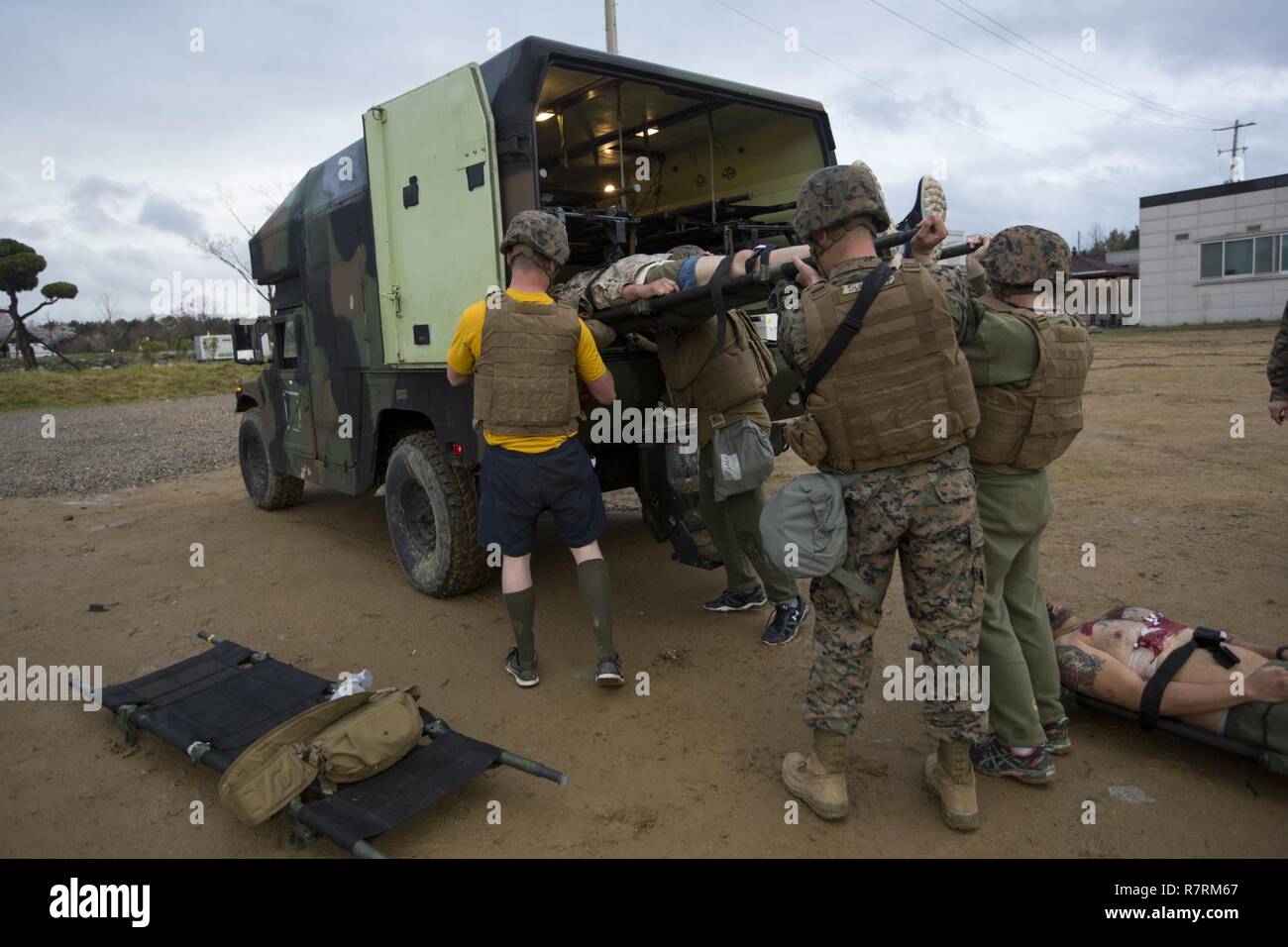 U.S Marines and Sailors with 3D Medical Battalion, 3D Marine Logistics ...