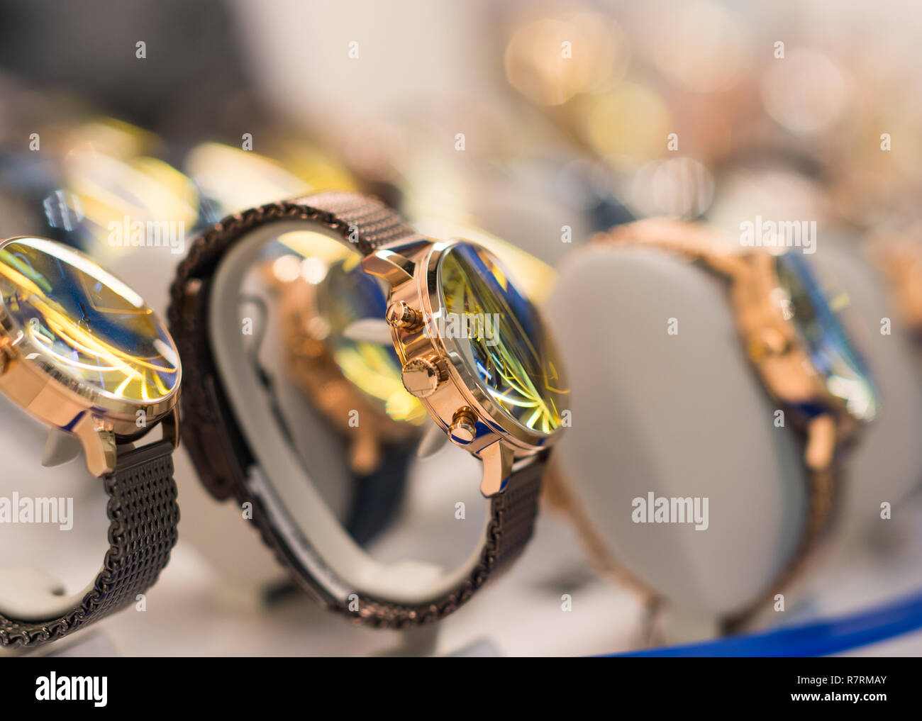 Expensive watches in a luxury store Stock Photo - Alamy