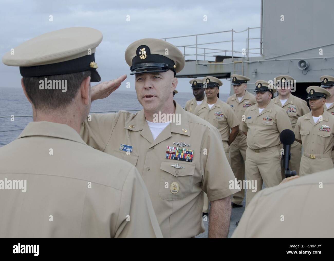 PACIFIC OCEAN (April 1, 2017) Command Master Chief Wade Tandberg ...
