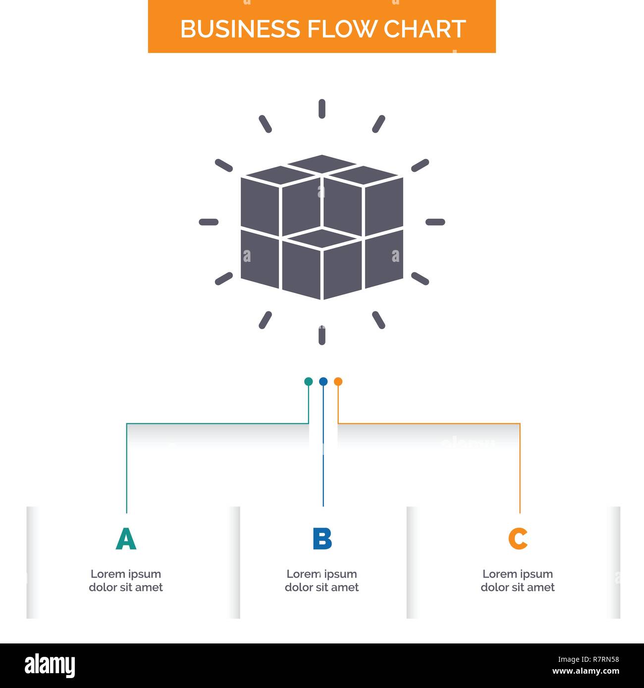 box, labyrinth, puzzle, solution, cube Business Flow Chart Design with ...