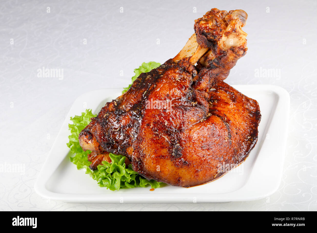 Baked Pork leg Stock Photo - Alamy