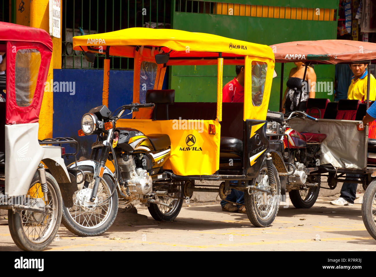 Tricycle taxi(s) at Iquitos,Peru Stock Photo - Alamy
