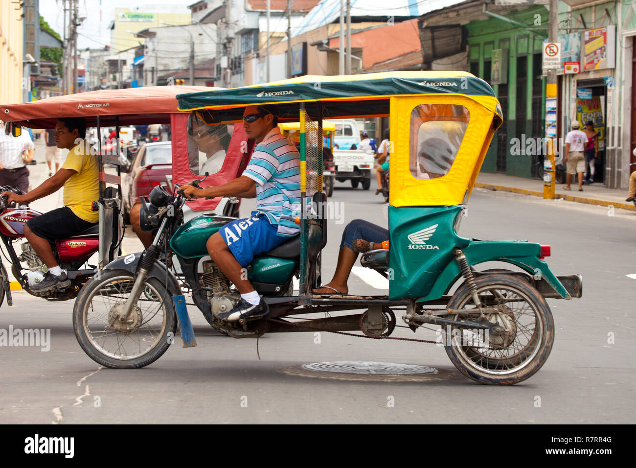 Tricycle taxi(s) at Iquitos,Peru Stock Photo - Alamy