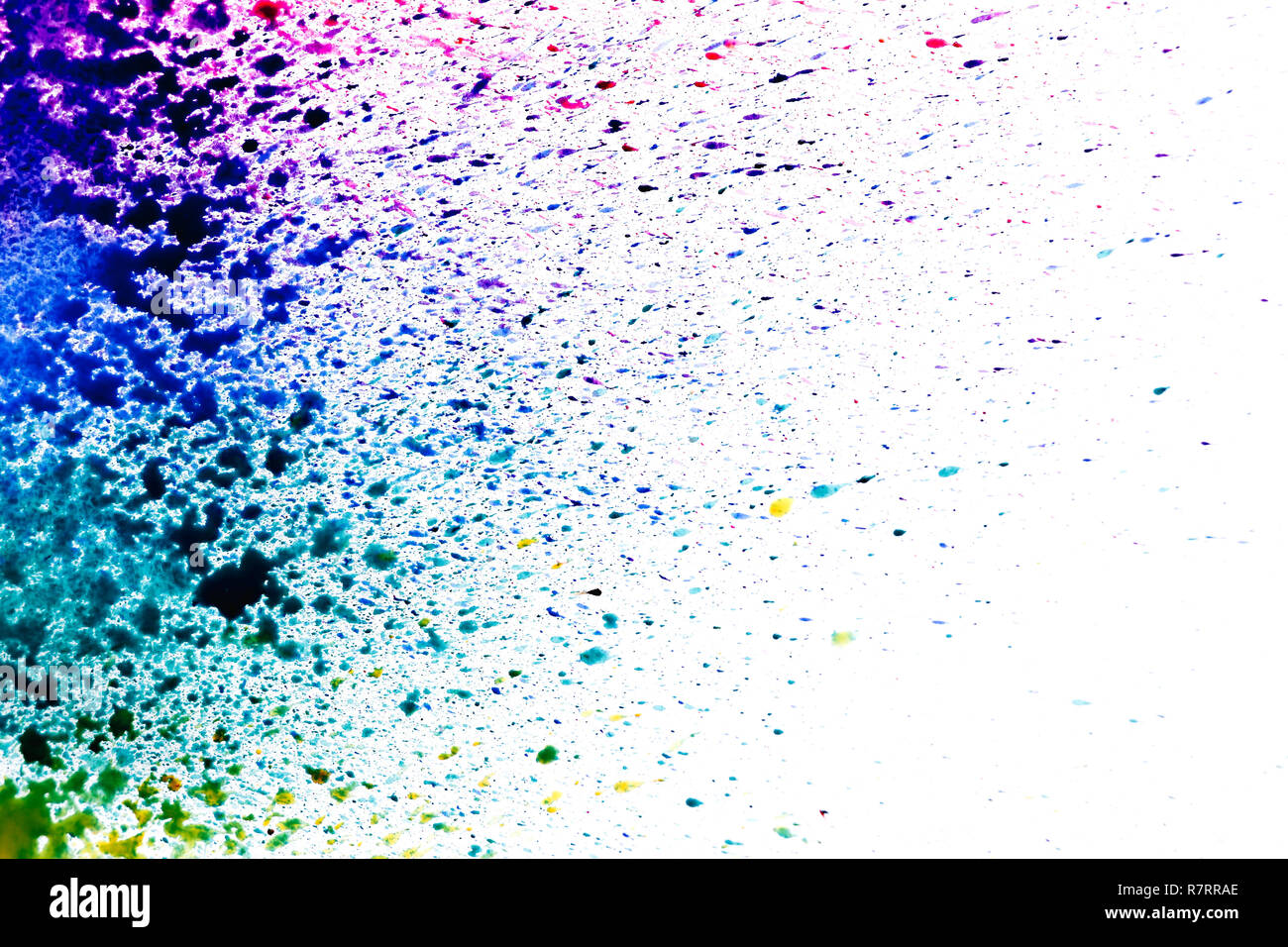 multi-colored splashes of watercolor and stains Stock Photo - Alamy