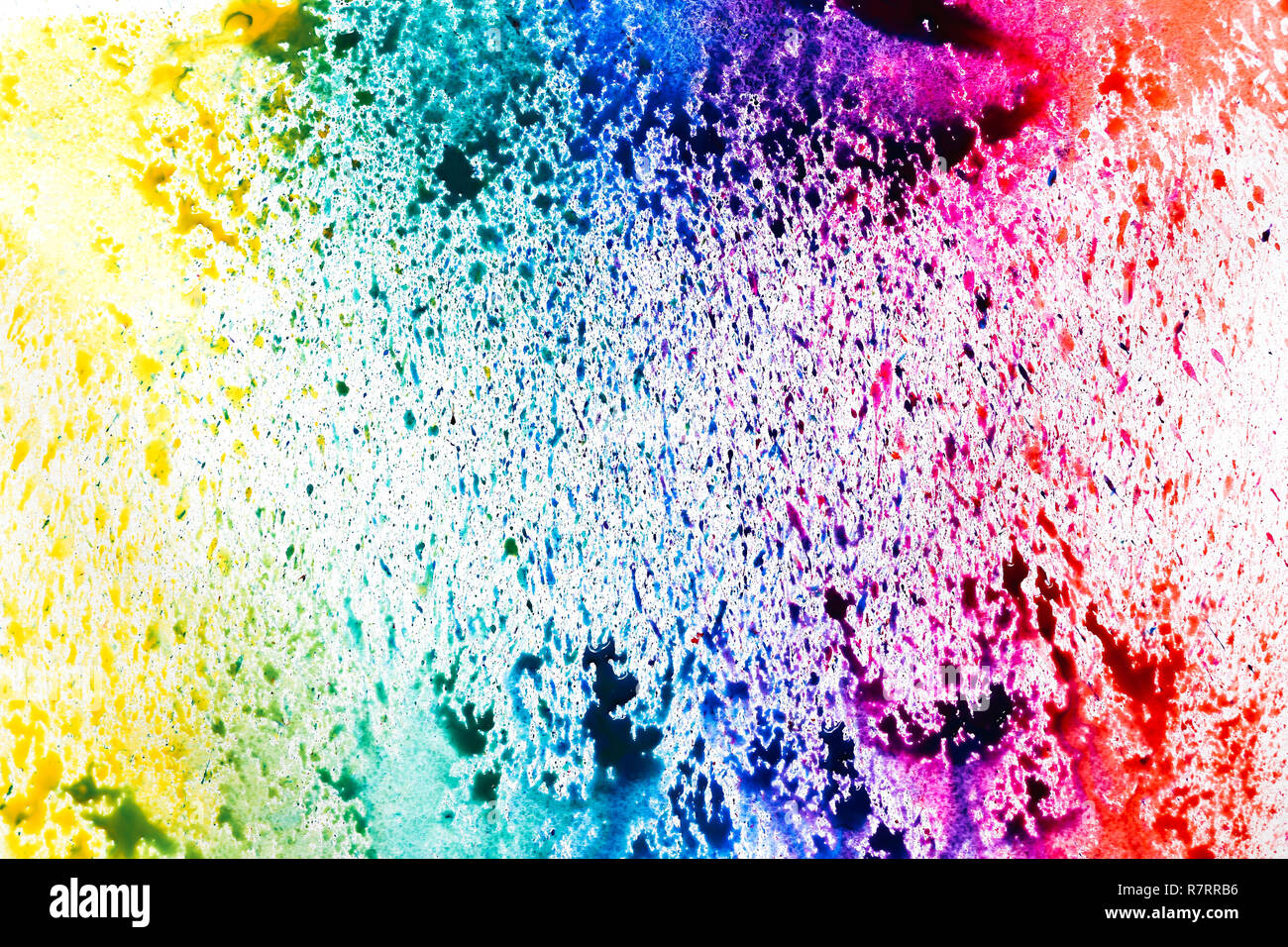multi-colored splashes of watercolor and stains Stock Photo - Alamy