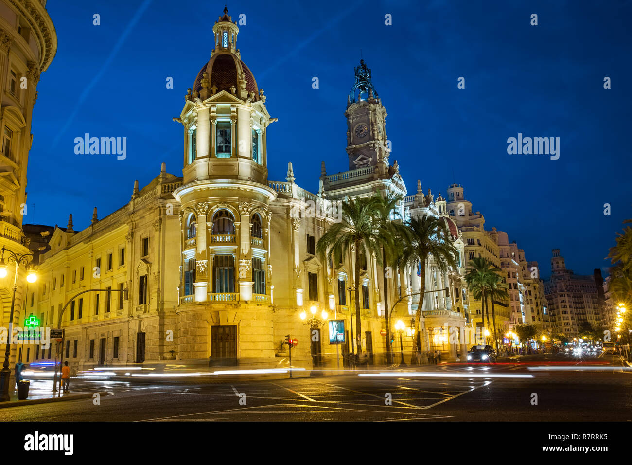 Town Hall Square. Valencia. Comunidad Valenciana. Spain Stock Photo - Alamy