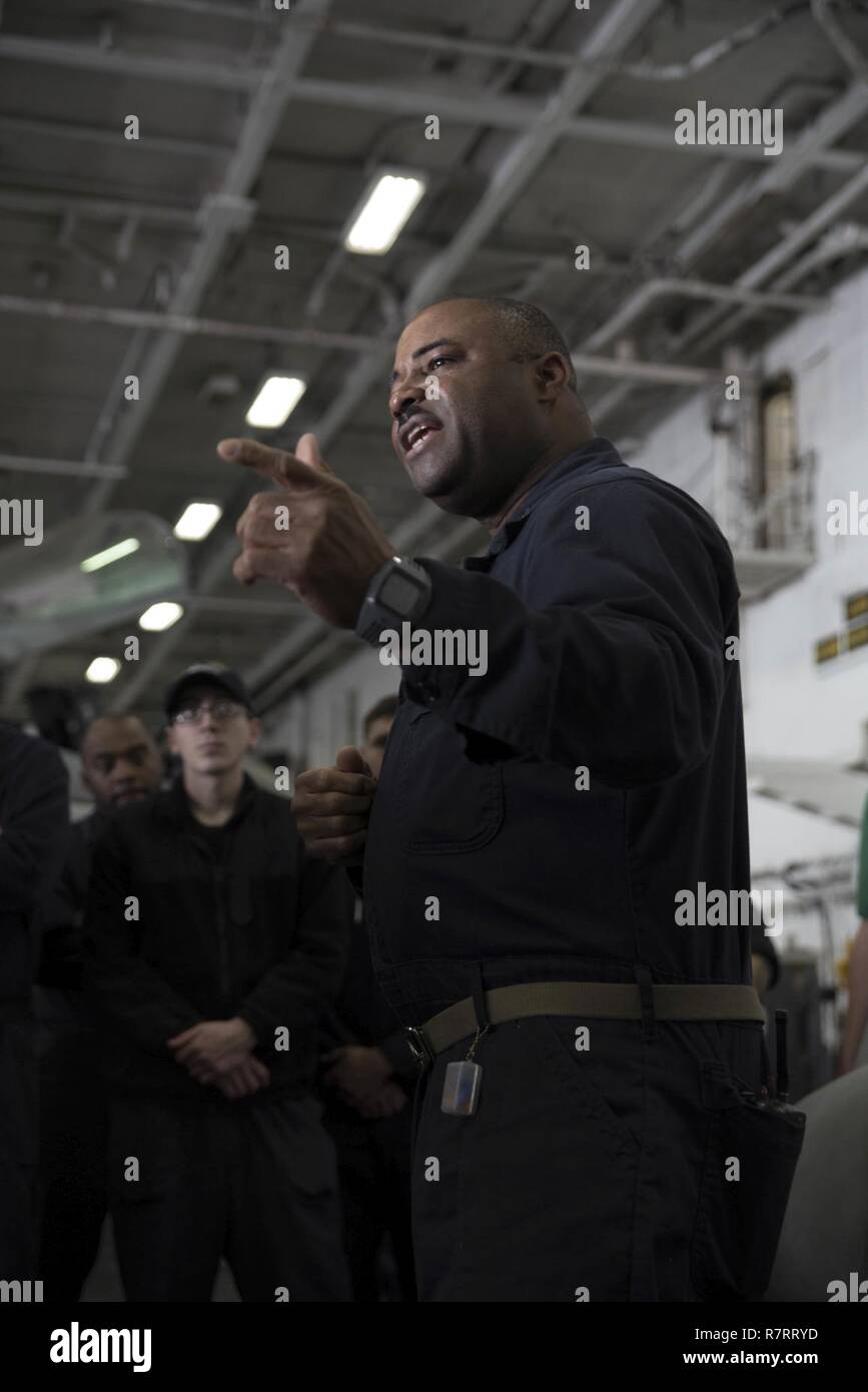 ATLANTIC OCEAN (April 3, 2017) Damage Controlman Senior Chief Horace ...