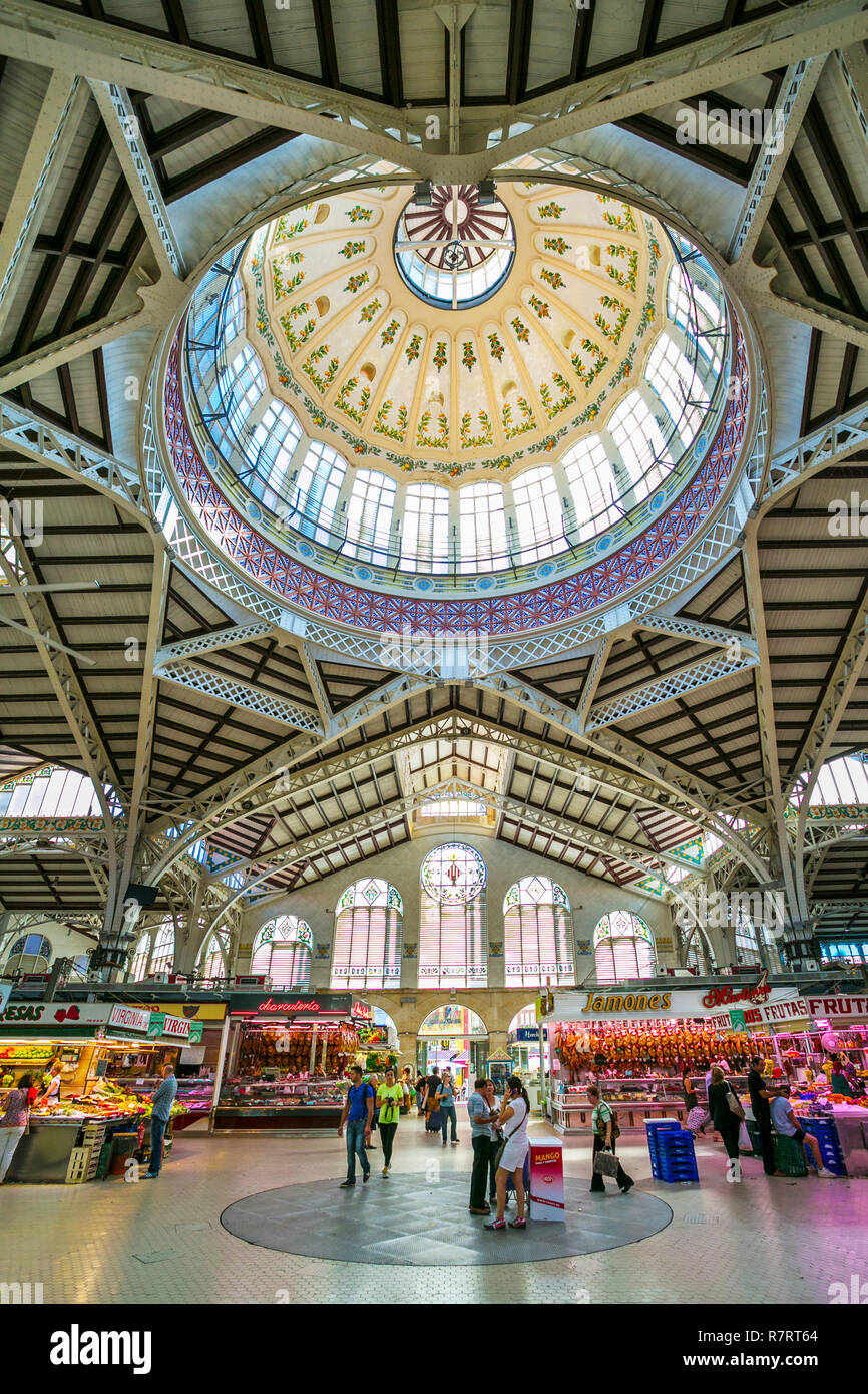 Central Market. Valencia. Comunidad Valenciana. Spain Stock Photo - Alamy