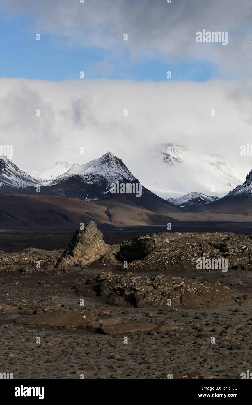 Views across Iceland's volcanic scenery Stock Photo - Alamy