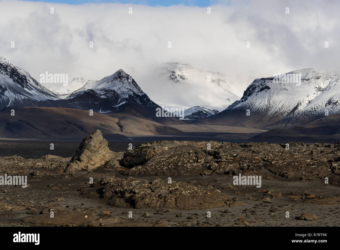 Views across Iceland's volcanic scenery Stock Photo - Alamy