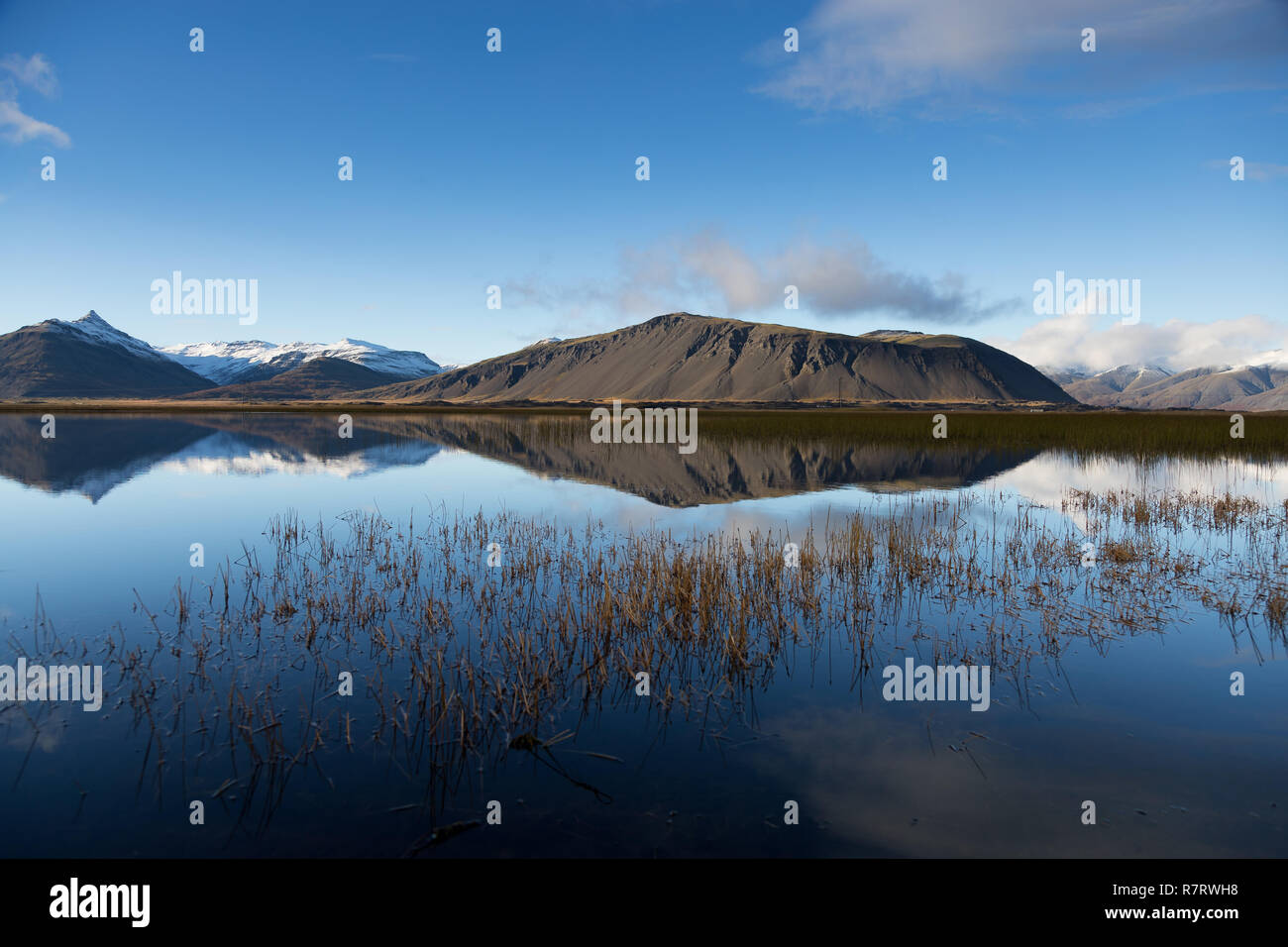 Reflections in lakes and rivers in Eastern Iceland Stock Photo - Alamy