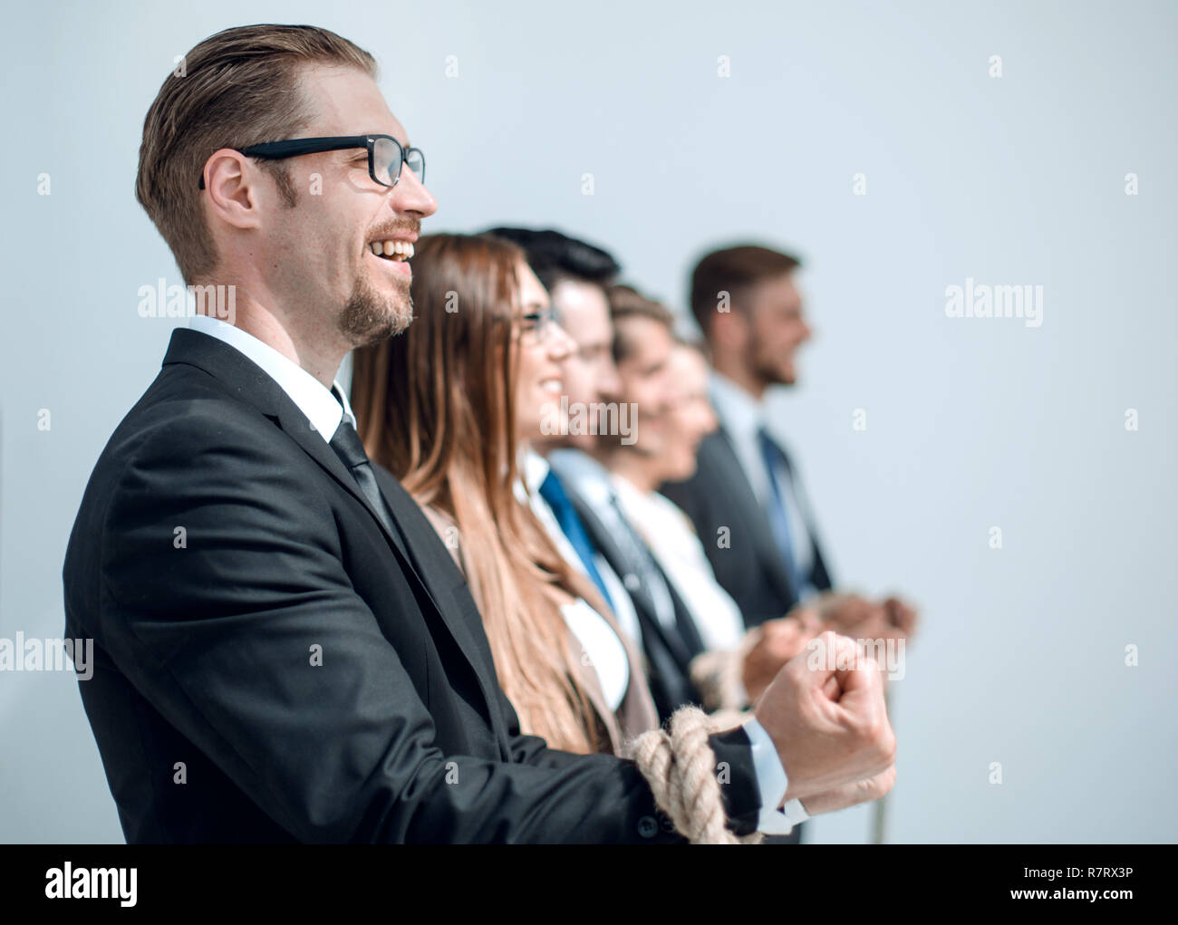 Group business people tied up hi-res stock photography and images - Alamy