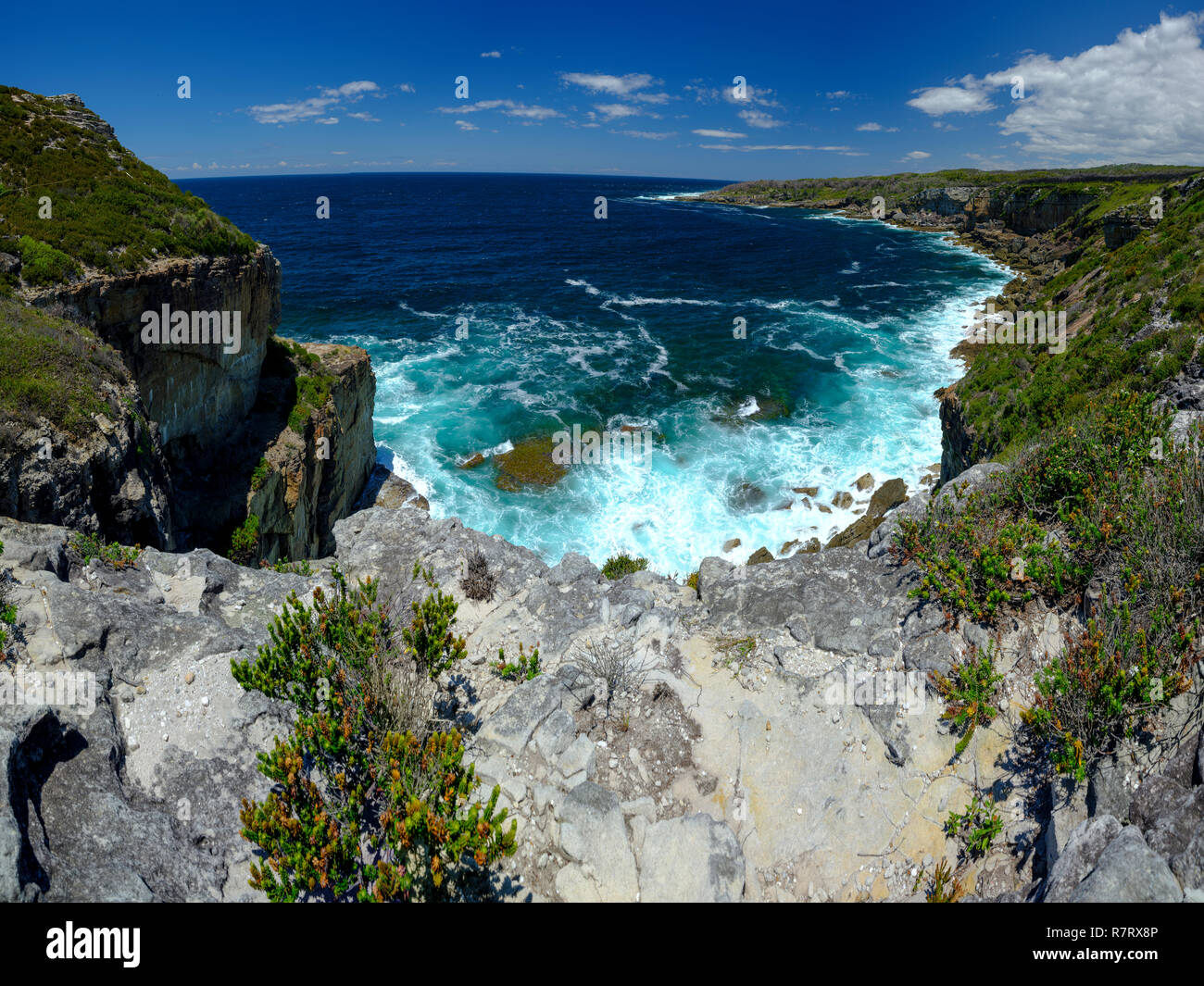 The view to seaward from Cape St George Light House in the Jervis Bay ...