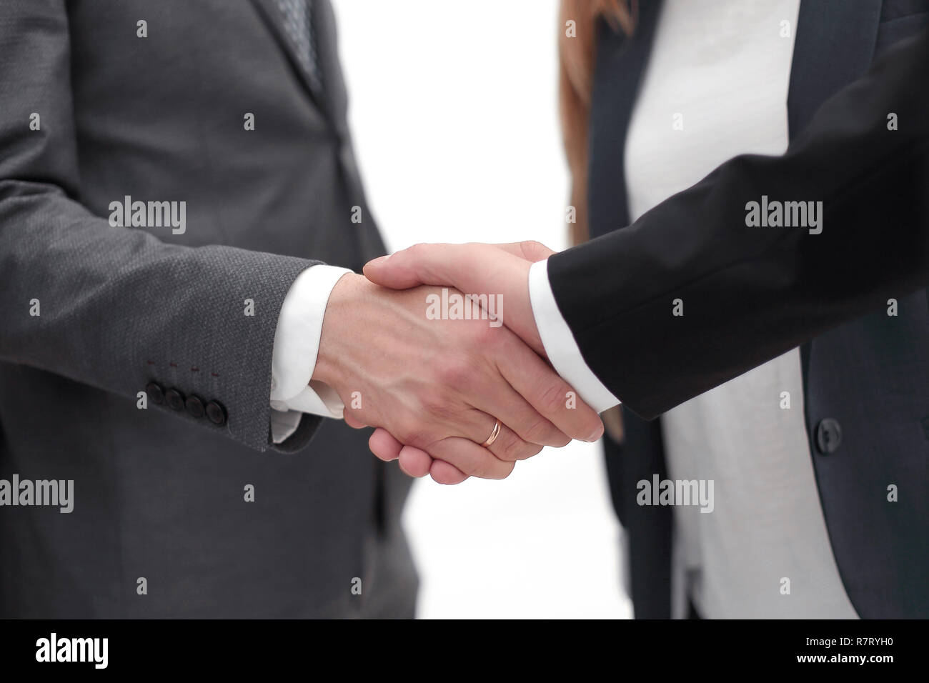 Confirmation of the transaction handshake Stock Photo - Alamy